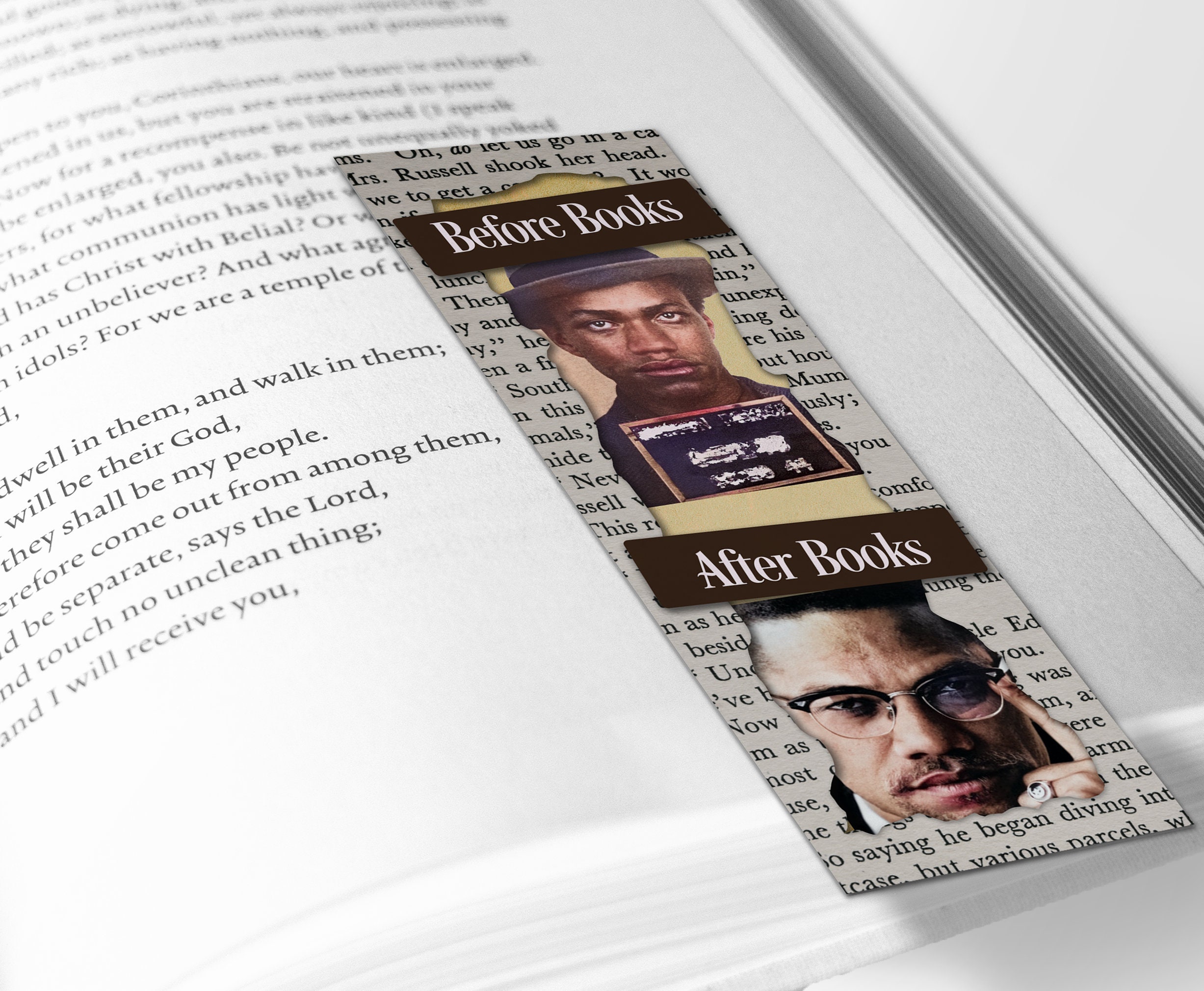 Malcolm X Bookmark: Before & After Books, Black History Gift - Etsy