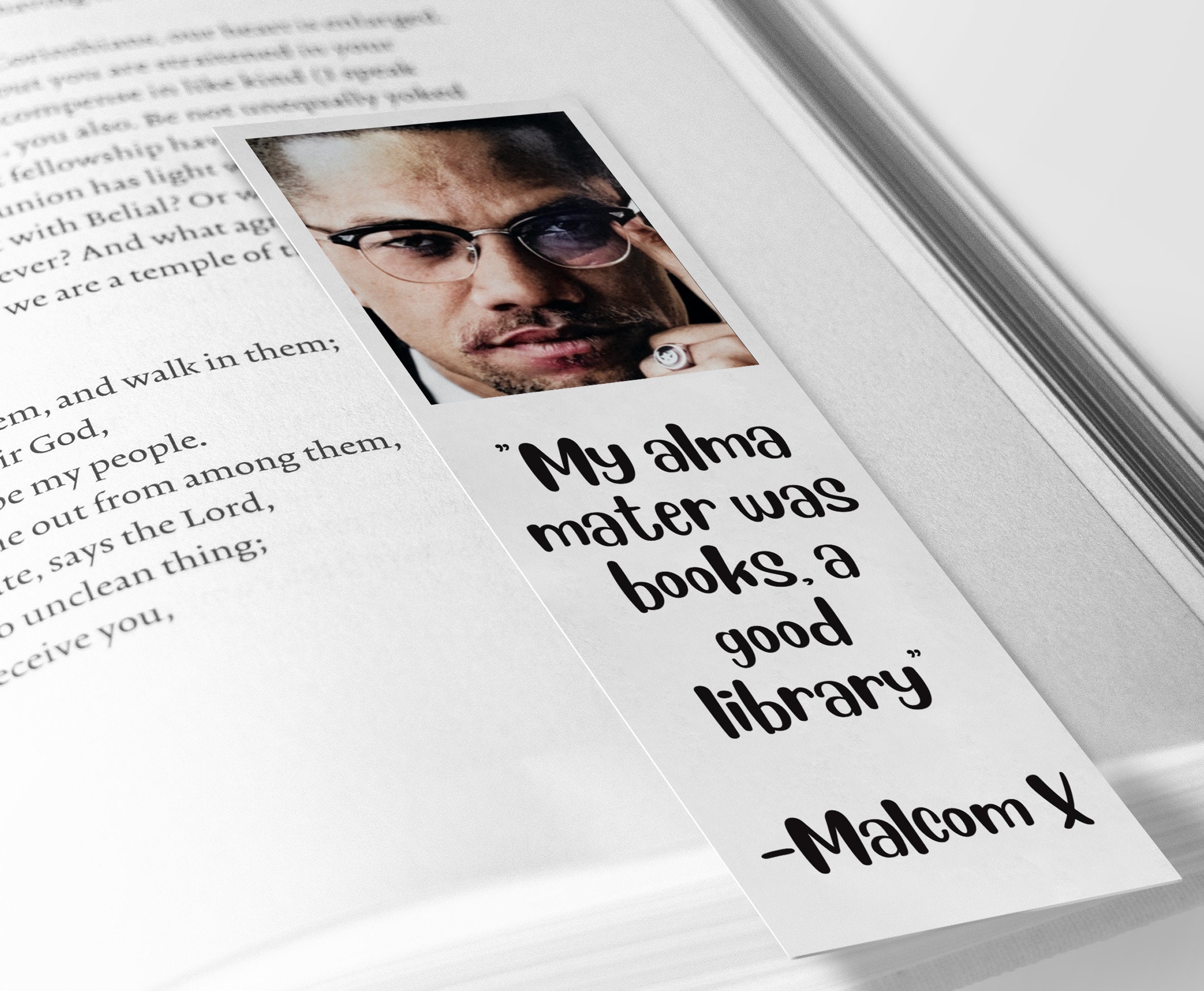 Malcolm X My Alma Mater Books, Good Library Quote Bookmark | Black ...