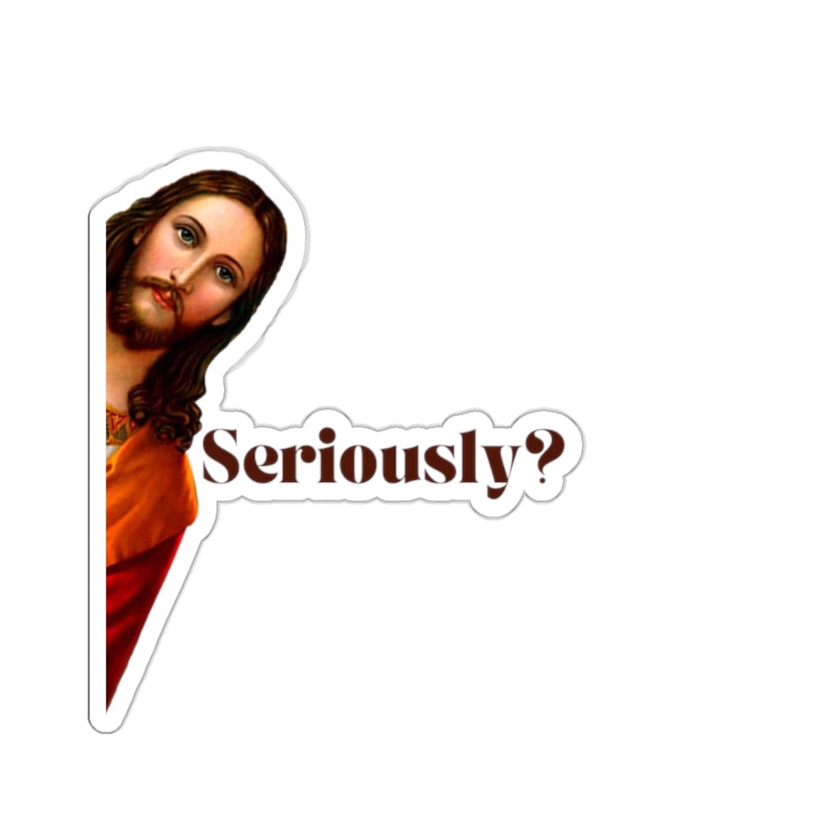 Seriously Funny Jesus Sticker: Peeking Jesus, Judging Jesus, I Saw That ...
