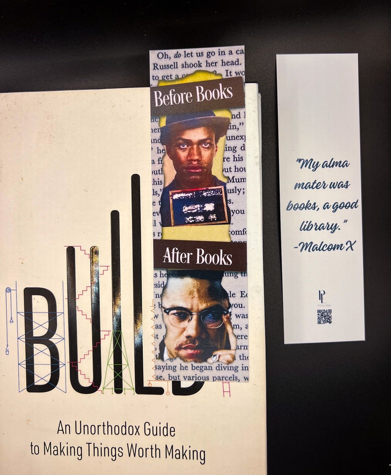 Malcolm X Bookmark: Before & After Books, Black History Gift - Etsy