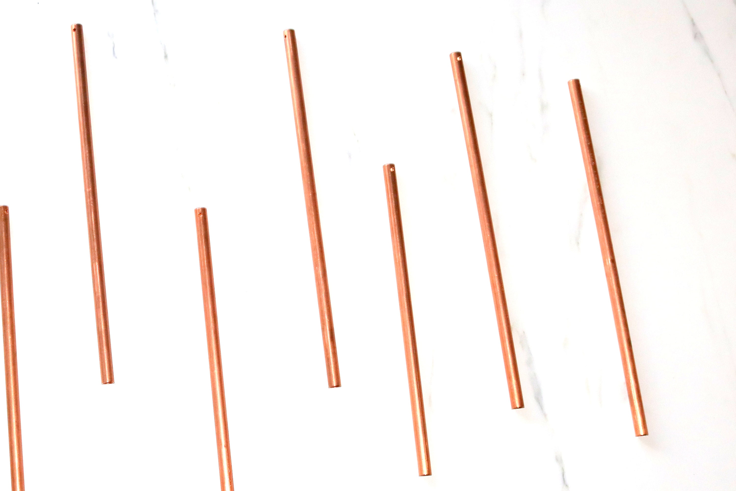 Copper Large Wedding Decor Tubes, 1 Copper L Tube With 2 Holes, Hanging ...