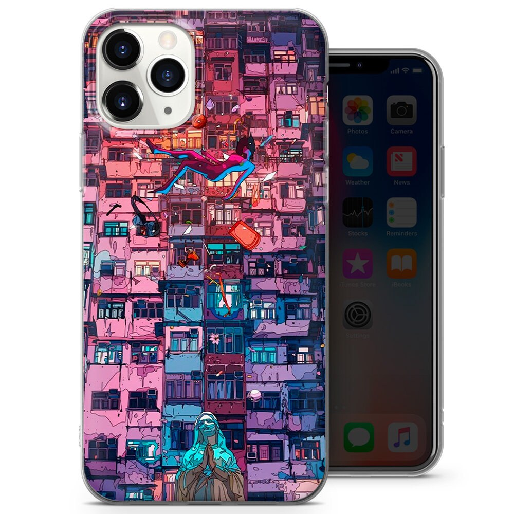 CyberPunk Phone Case 2077 Purple Case For iPhone 12 7 8 | Etsy