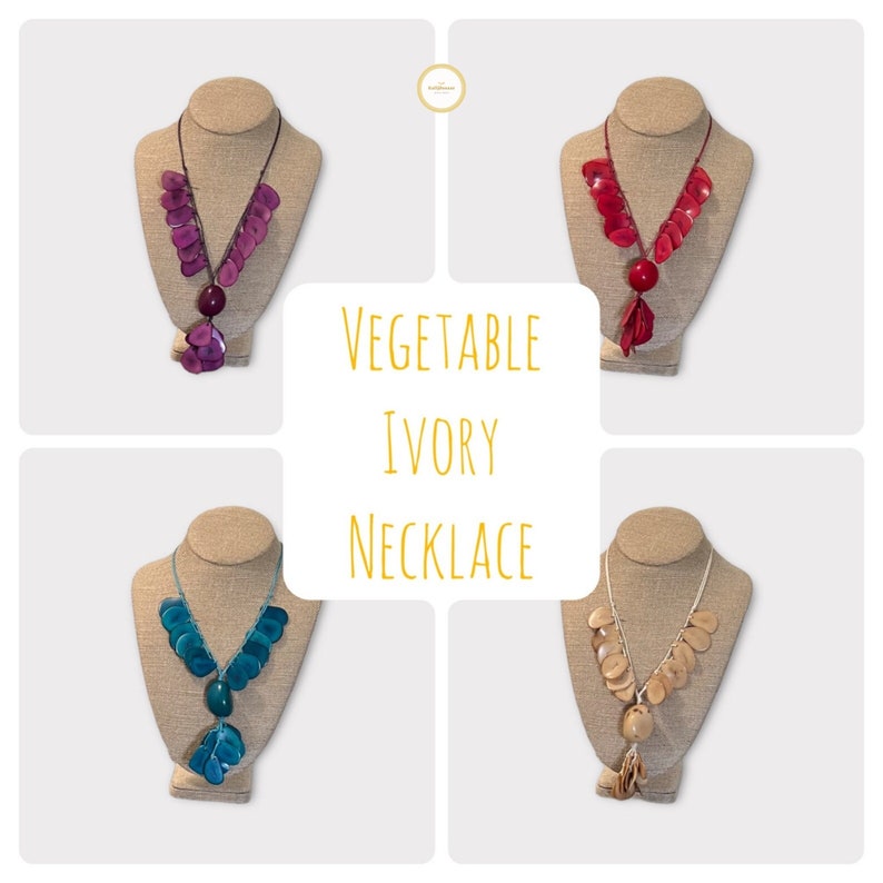 Eco-friendly Tagua Nut Necklace - Handmade Sustainable Jewelry ...