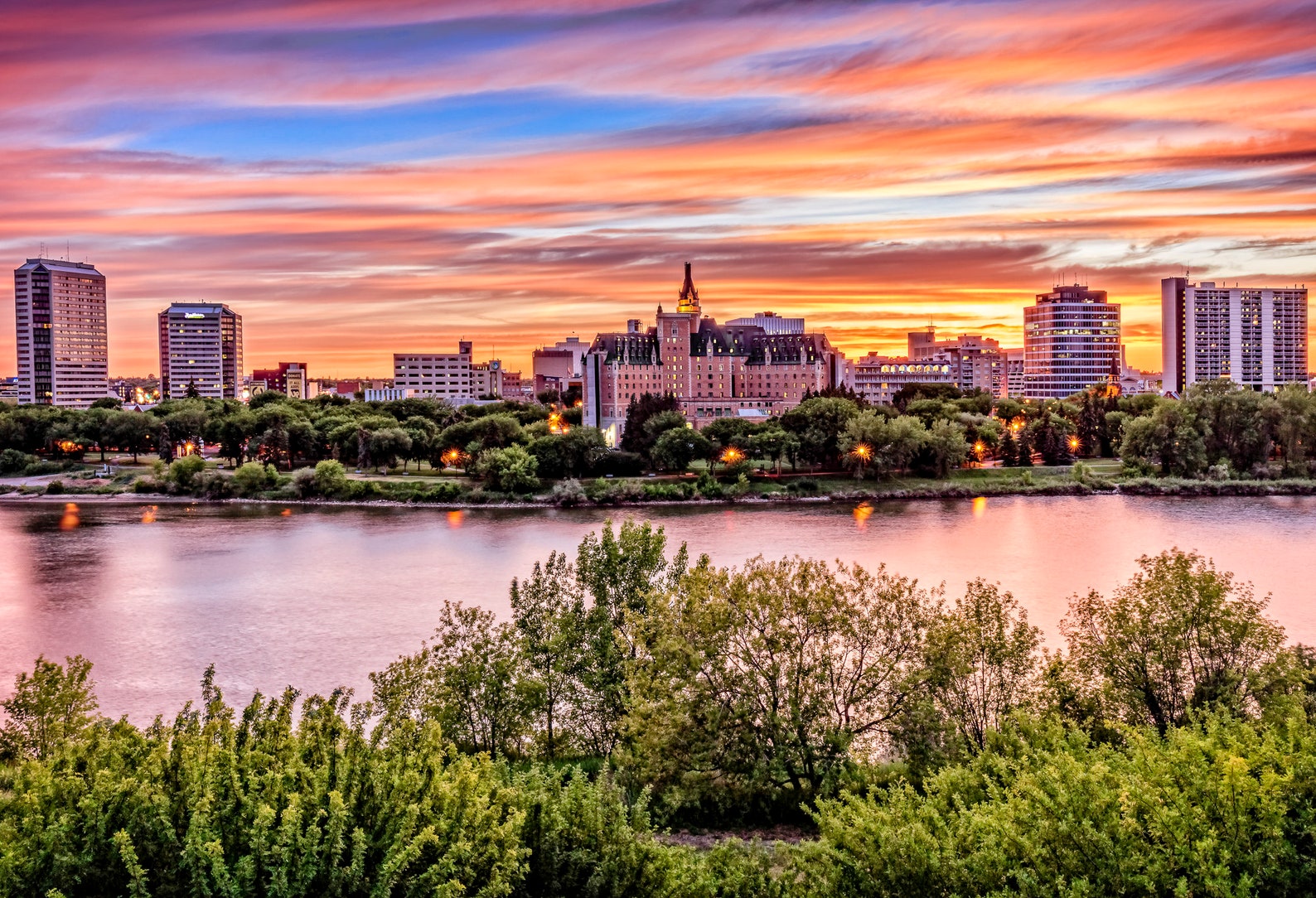 Saskatoon Sunset Print Saskatchewan Wall Art Cityscape Wall | Etsy