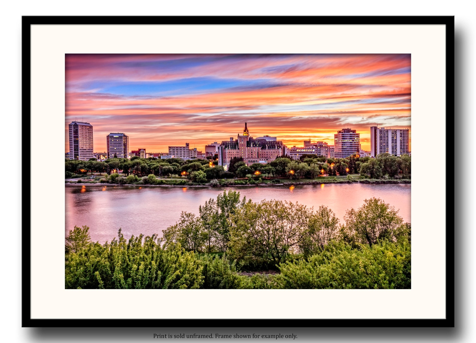 Saskatoon Sunset Print Saskatchewan Wall Art Cityscape Wall | Etsy