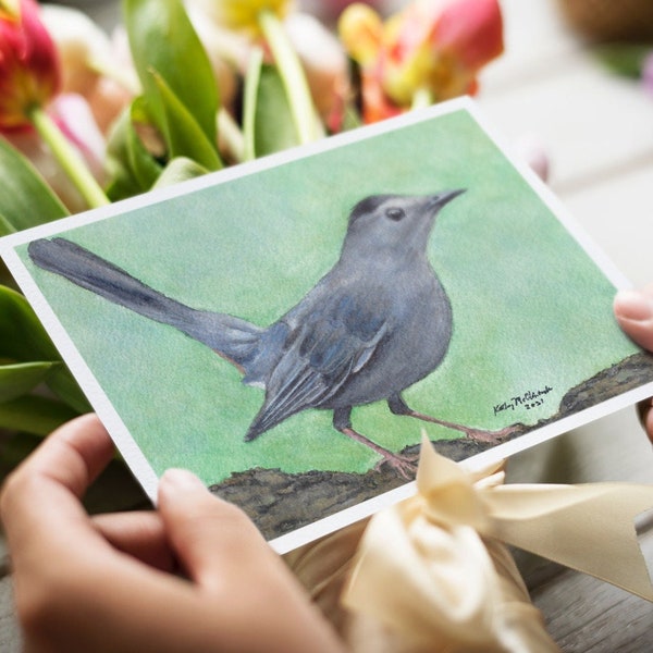 Catbird Painting - Etsy