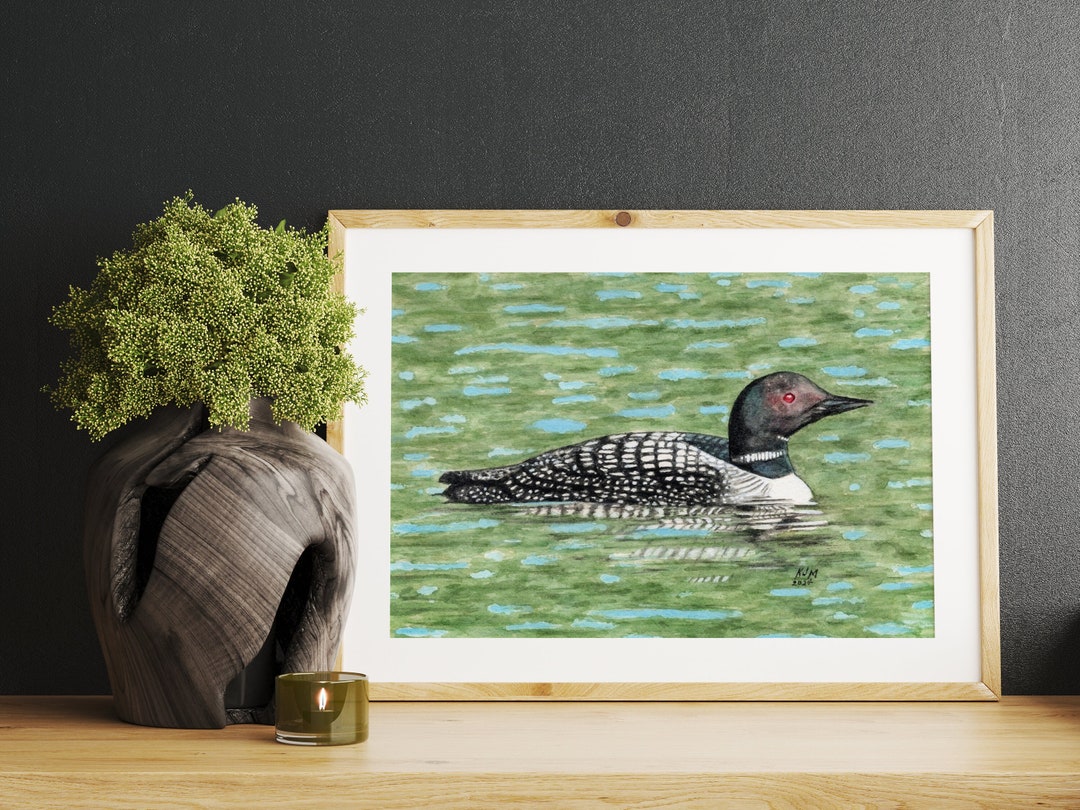 Common Loon Watercolor Painting Art Print or Original: Nature Home ...
