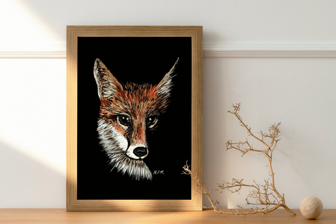 Red Fox Portrait: High Quality Giclée Print, Woodland - Etsy