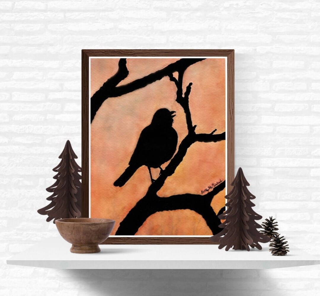 Robin Morning Song - ORIGINAL Watercolor Bird Painting 5"x7" Art ...