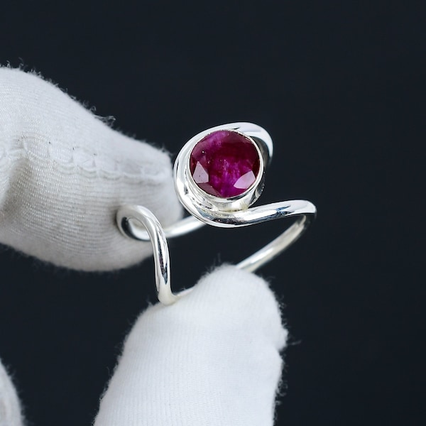 Ruby Gemstone Ring - Etsy