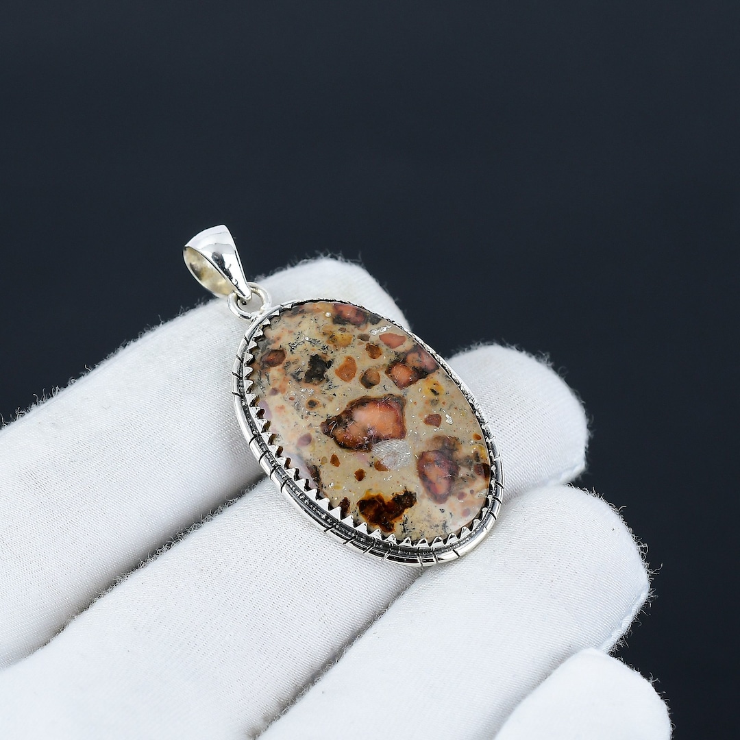 Leopard Skin Jasper Pendant, 925 Sterling Silver Pendant, Handmade ...