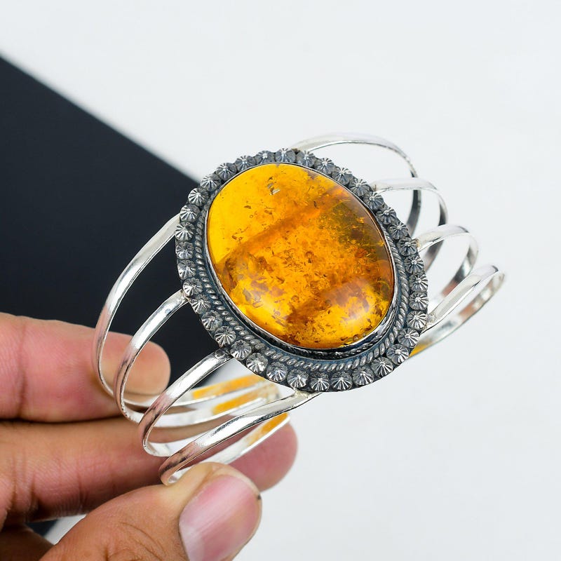 Amber Bangle - Etsy