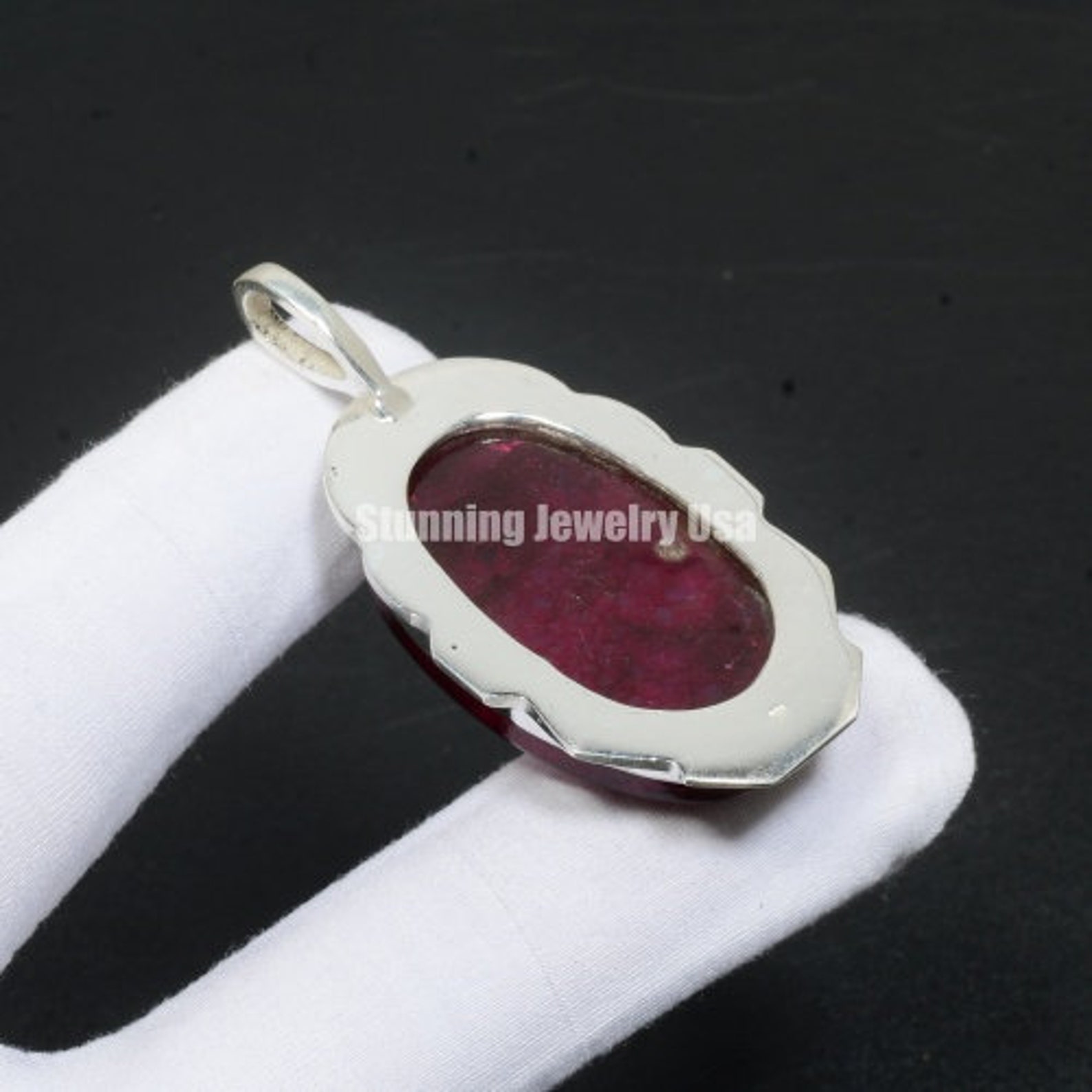 Red Labradorite Pendant Natural Labradorite Gemstone Handmade - Etsy