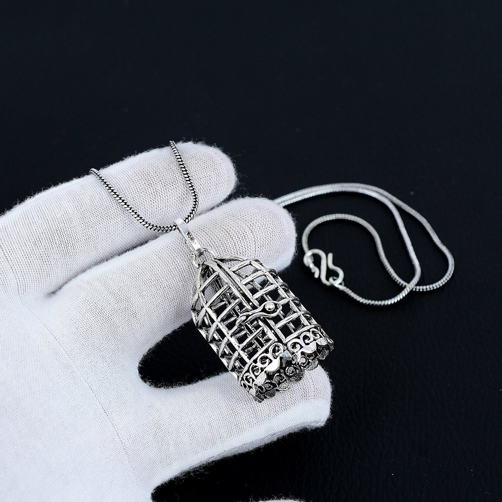 Gemstone Cage, Small Crystal Cage, Gemstone Cage, 925 Sterling Silver ...