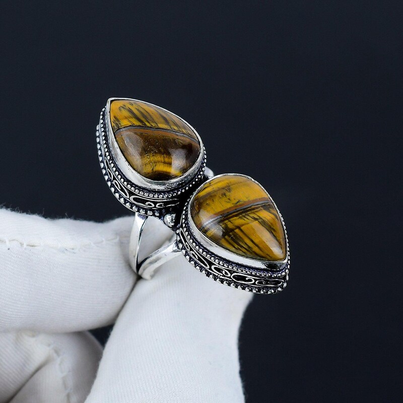 Tiger Eye Ring - Etsy