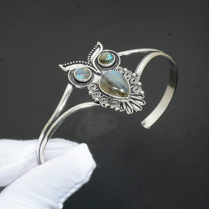 Bangle Owl Silver - Etsy