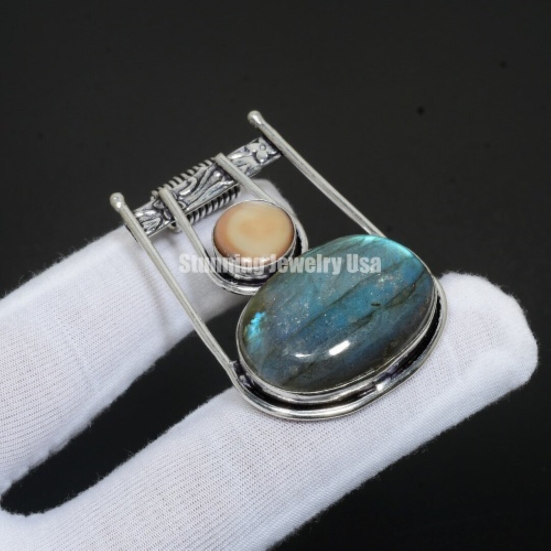 Labradorite Pendant, Gemstone Pendant, 925 Sterling Silver Jewelry ...