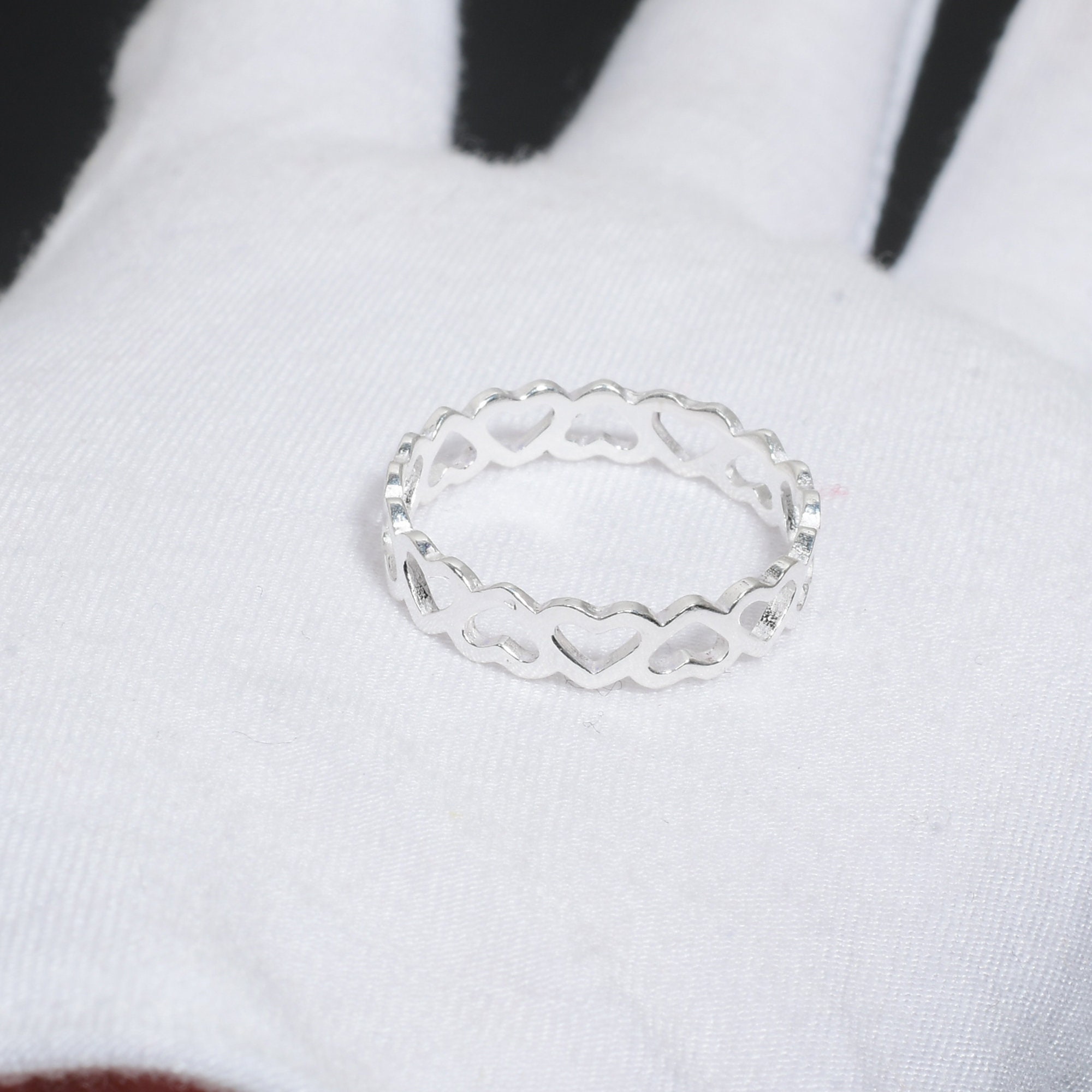 Heart Band Ring Love Heart Band Ring Love Heart Ring Heart - Etsy