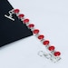Red Coral Natural Bracelet Red Coral Gemstone Handmade 925 Sterling ...