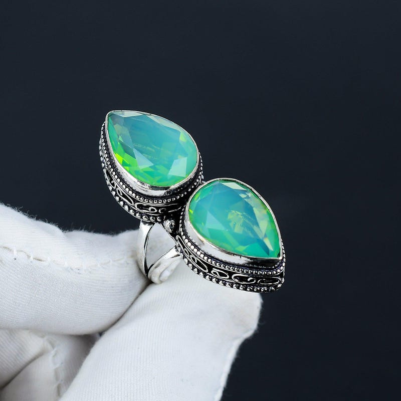 Chalcedony Ring for Man - Etsy