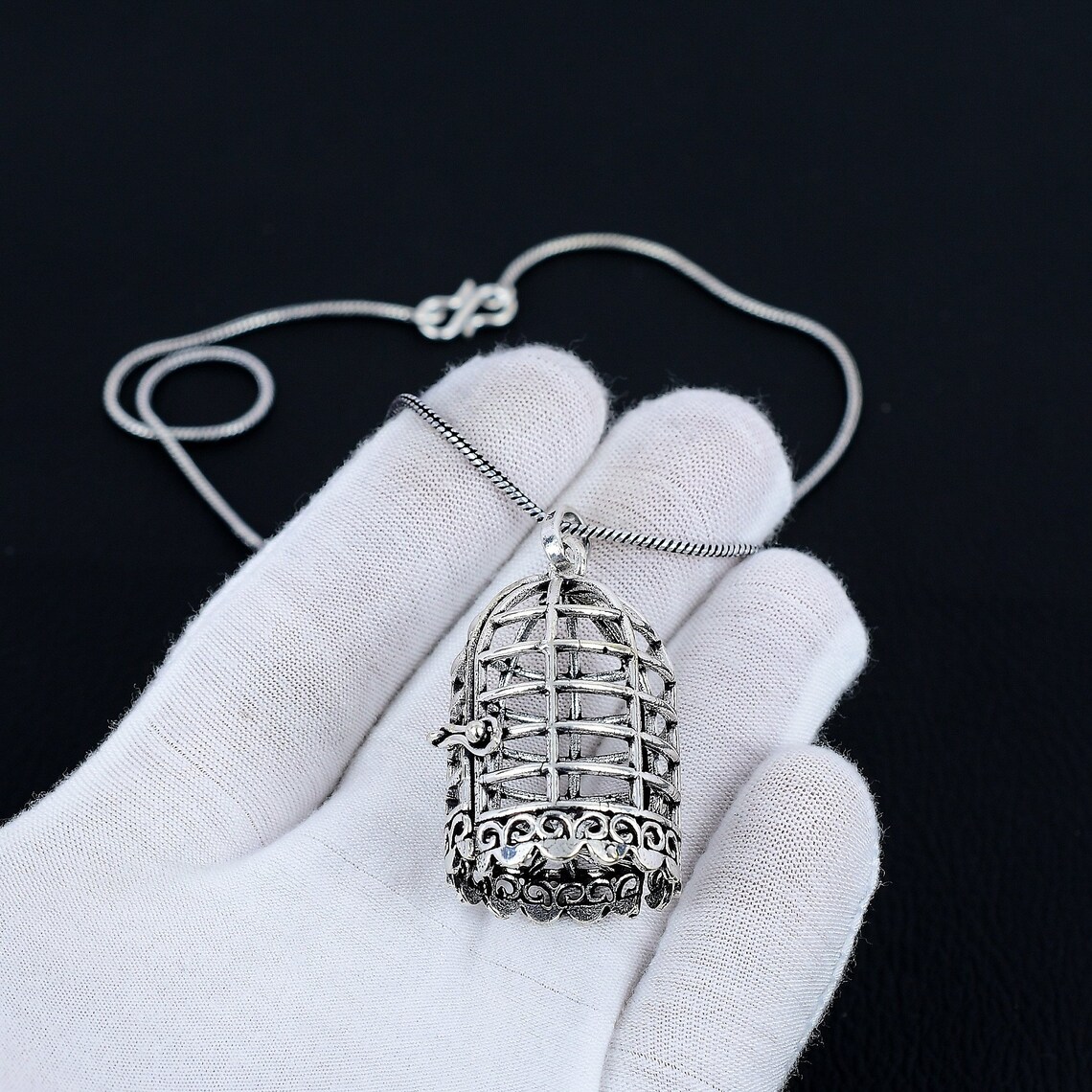 Gemstone Cage Small Crystal Cage Gemstone Cage 925 Sterling - Etsy