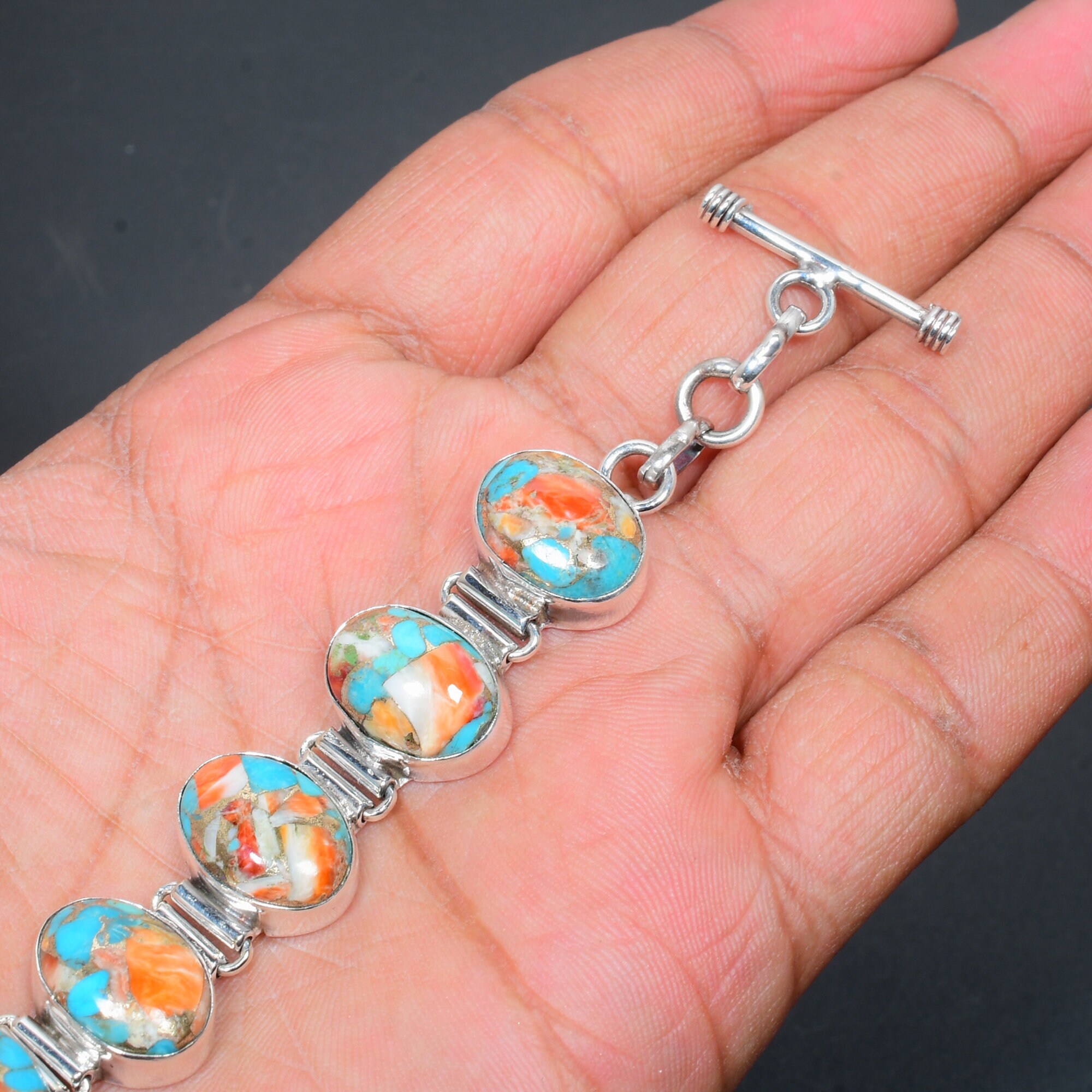 Natural Spiny Oyster Bracelet Natural Bracelet Spiny Oyster - Etsy