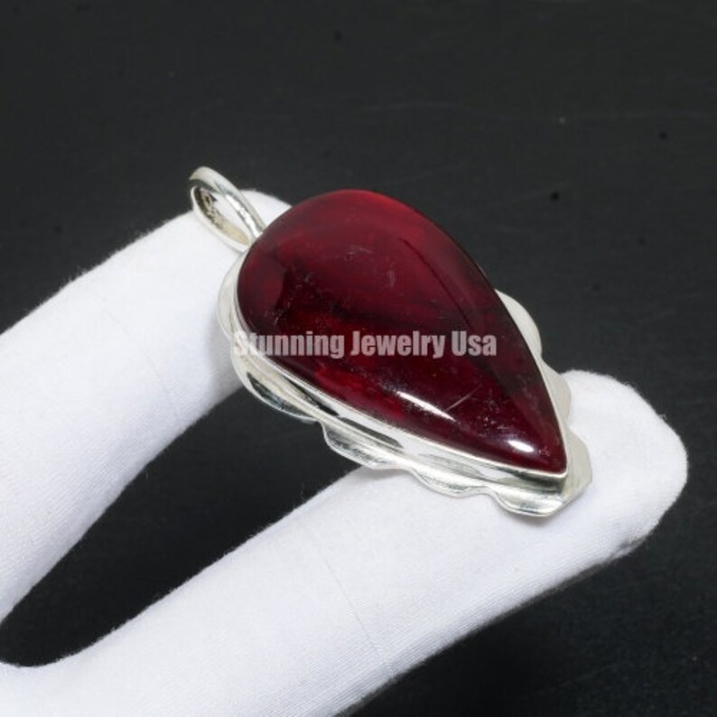 Red Labradorite Pendant Natural Labradorite Gemstone Handmade - Etsy