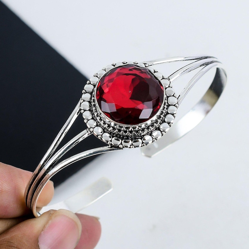 Red Garnet Stone Bangles - Etsy