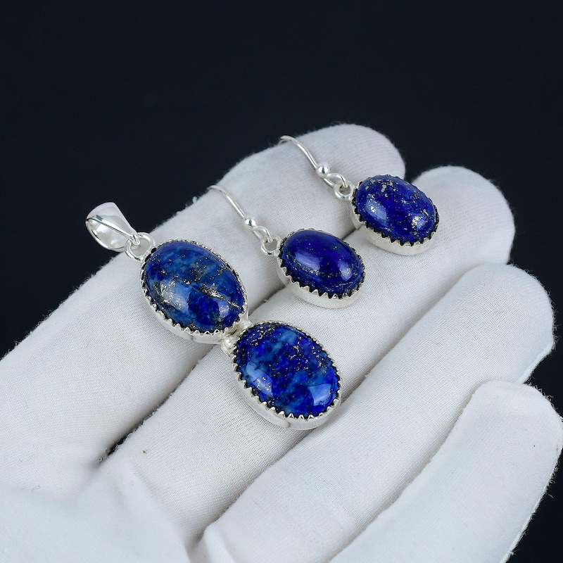 Lapis Jewelry Set - Etsy
