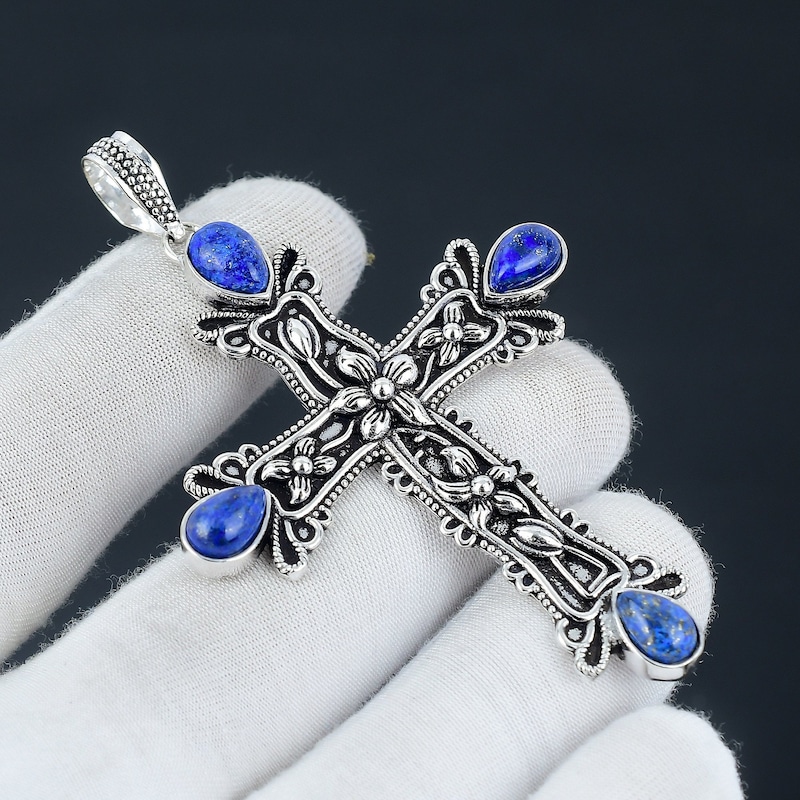 Sterling Gemstone Crosses - Etsy