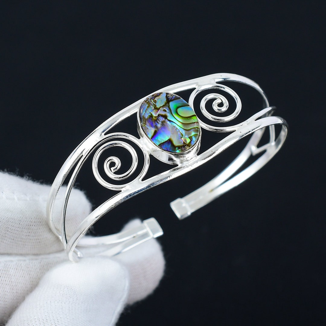 Abalone Shell Bracelet, Abalone Shell Jewelry, Abalone Shell Bangle ...