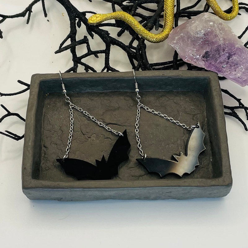 Bat Earring - Etsy