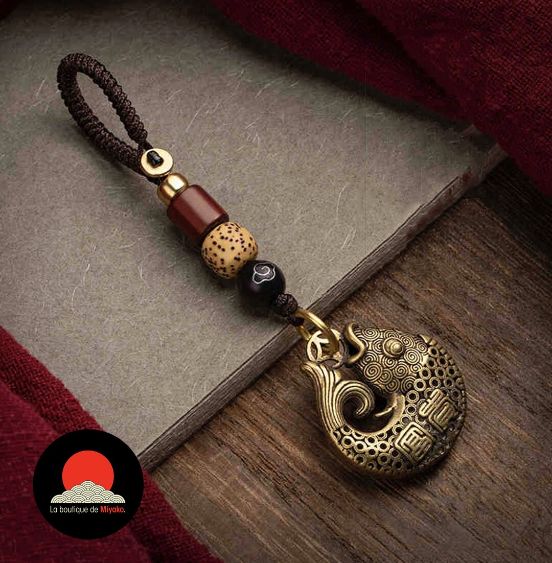 Koï Key Ring in Brass, Japanese Carp. an Elegant and Symbolic Accessory ...
