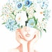 Watercolor Girl With Flowers Art Print - Art Print - Watercolor Art ...