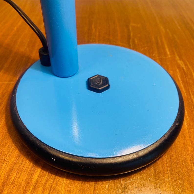 French Aluminor Blue Desk Lamp - Etsy