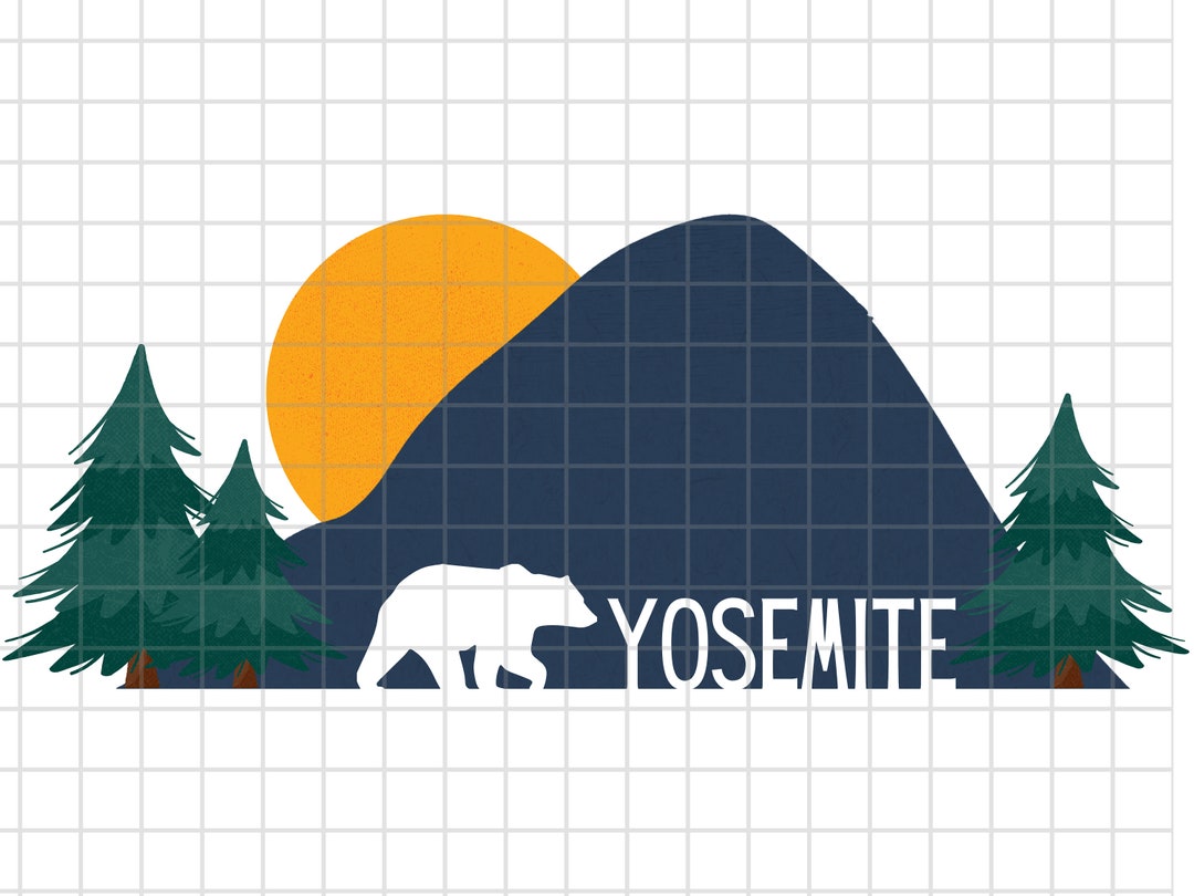 Yosemite National Park SVG PNG, Sublimations, Printable, Clipart, Retro ...