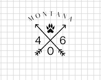 3D Layered Montana Digital Download Glowforge Cut File Wall - Etsy
