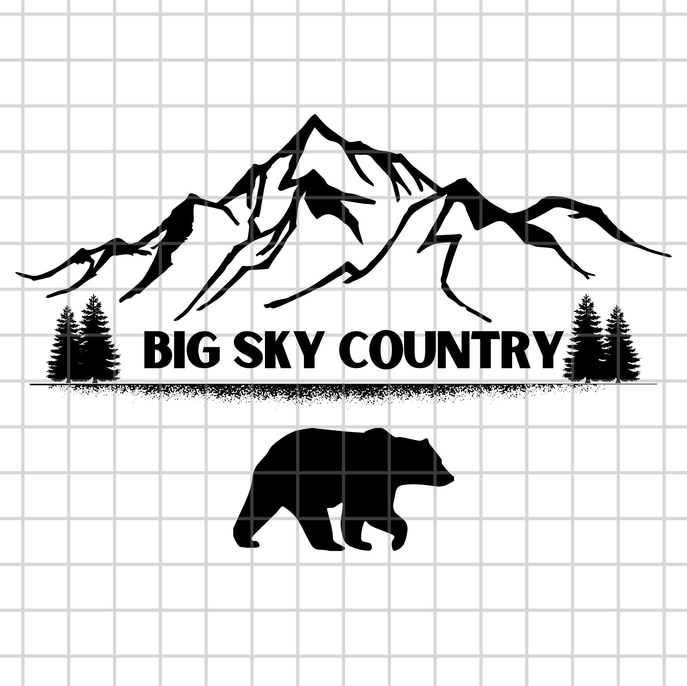Big Sky Country Montana SVG Outdoor Svg, MT Svg, Coffee Mug Svg ...