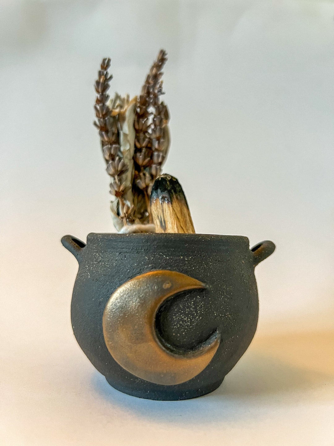 Ceramic Black Cauldron - Etsy