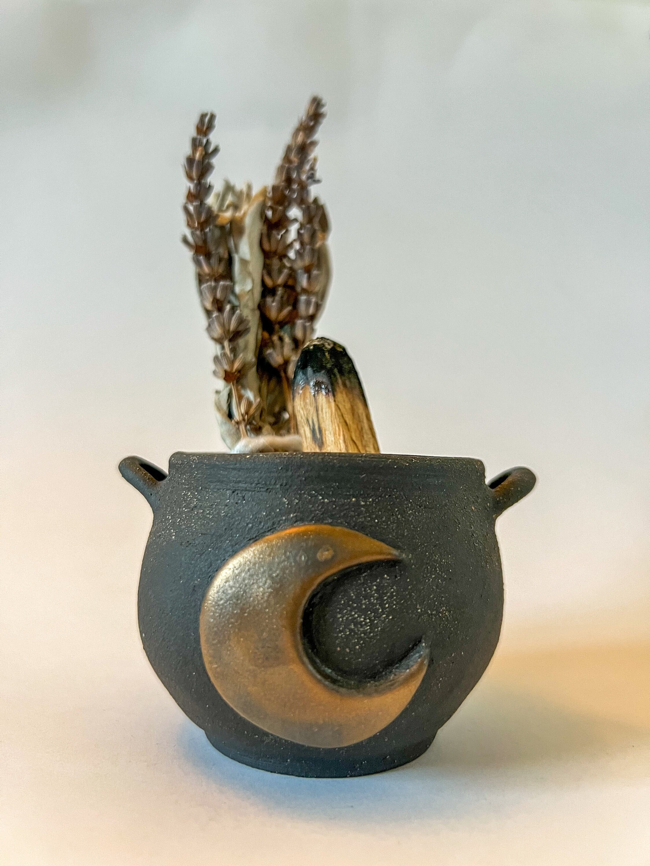 Ceramic Black Cauldron - Etsy
