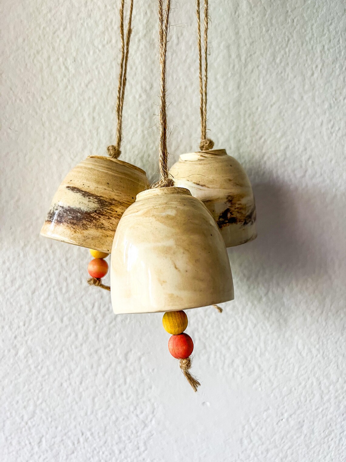 Ceramic, Marbled Bells/ Chimes - Etsy