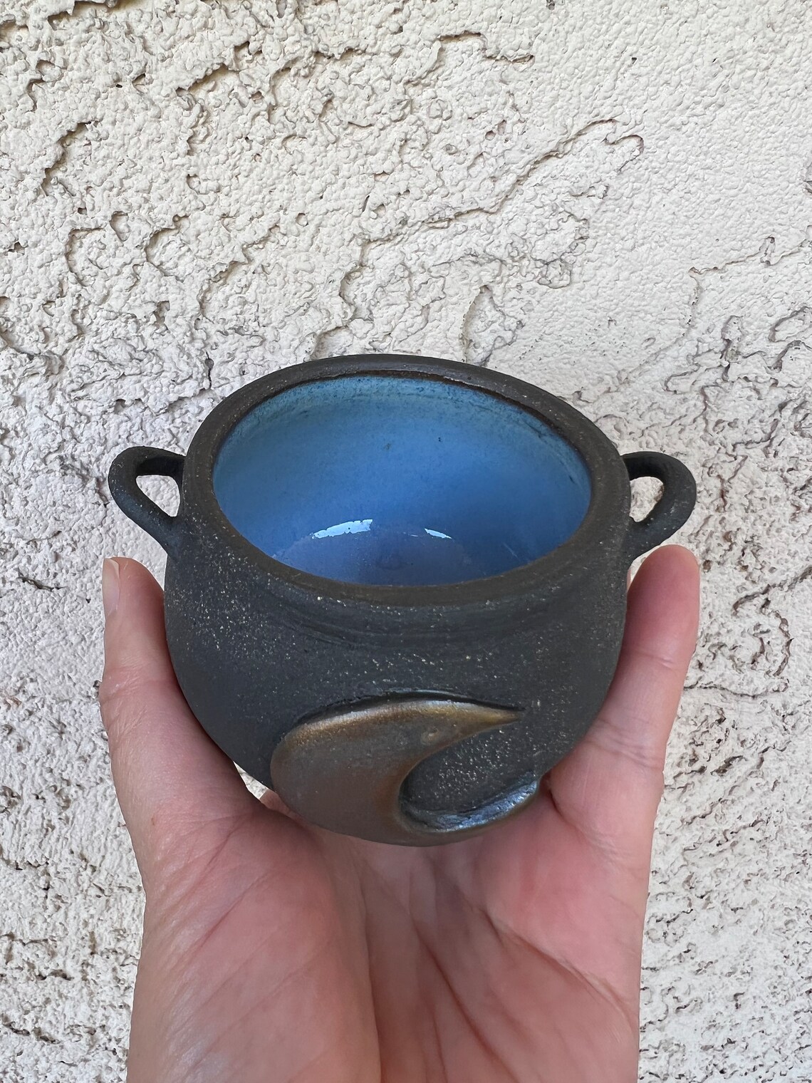 Ceramic Black Cauldron - Etsy