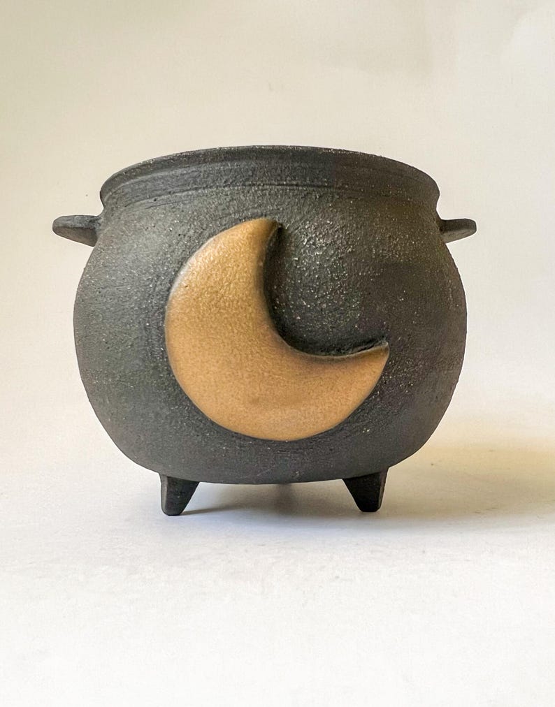Ceramic Black Cauldron - Etsy