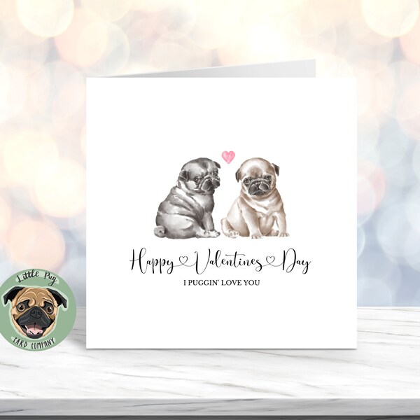 Pug Card - Etsy