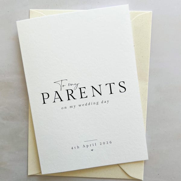 Thank You Parents - Etsy