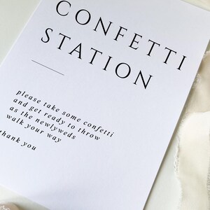 Minimalist Confetti Station Wedding Sign, Printed - Etsy