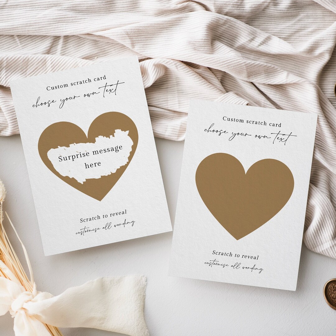 Create Your Own Scratch to Reveal Card - Etsy