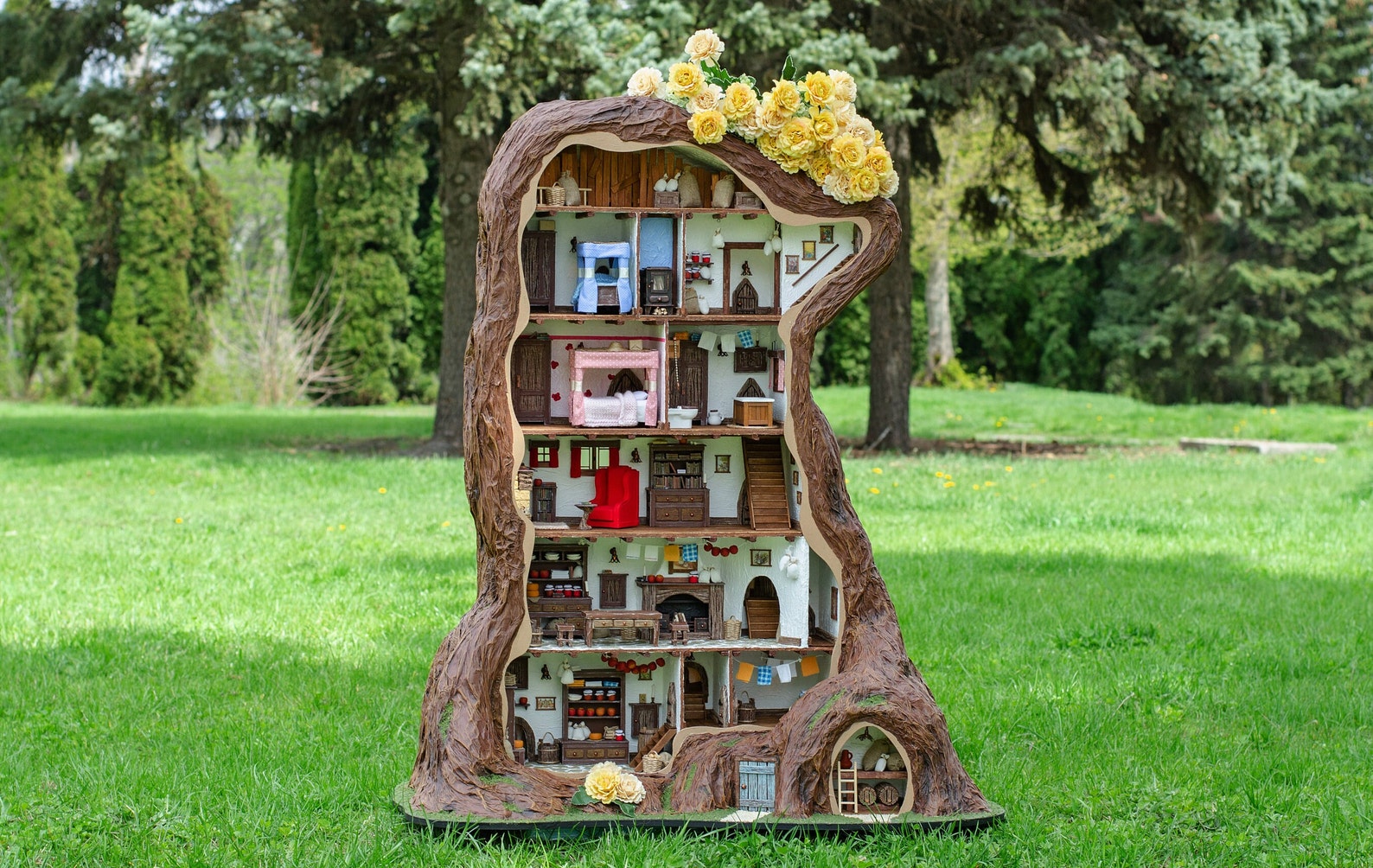 Brambly Hedge Mouse House With Illumination Based on the - Etsy