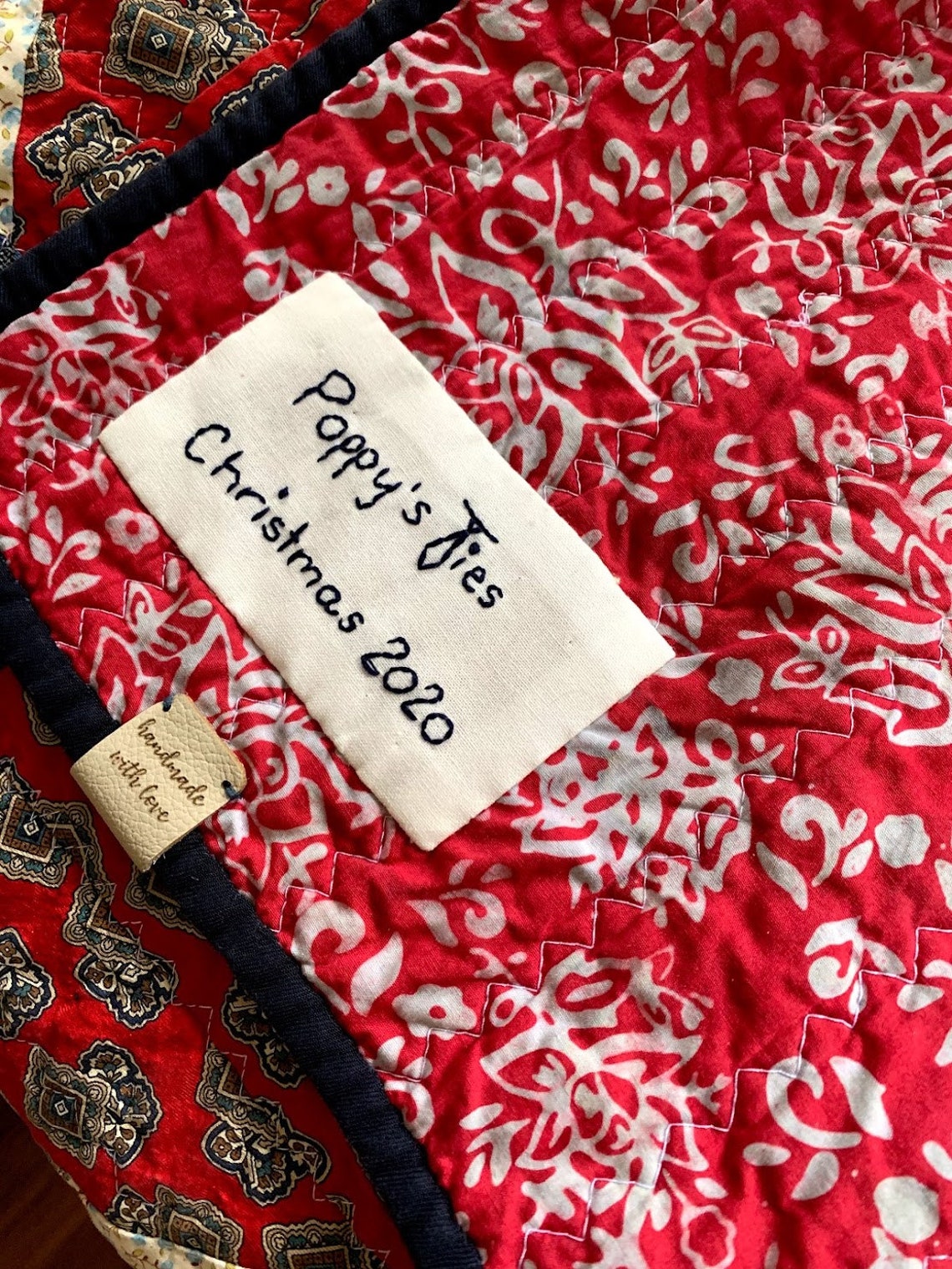 ADD ON ONLY Personalized, Hand Embroidered Quilt Label - Etsy