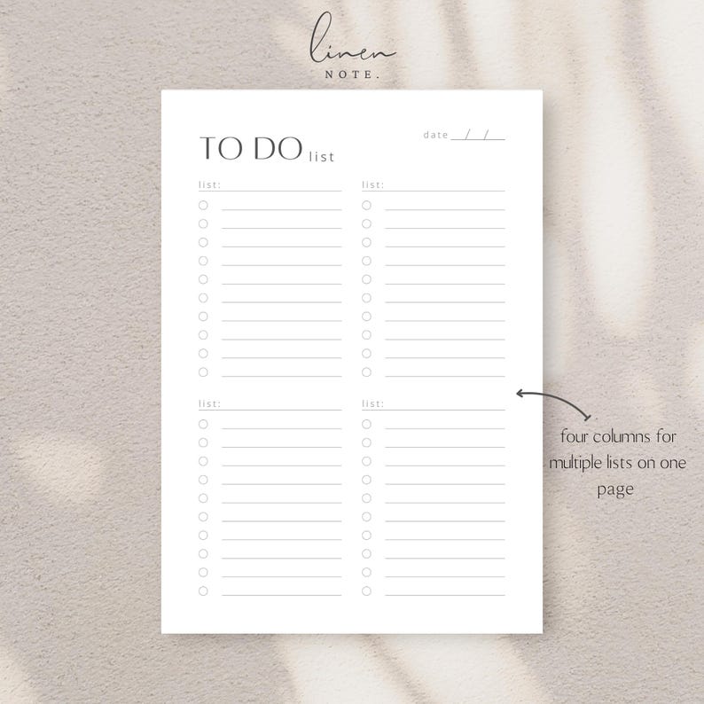 Minimalist to Do List | 3 Variations | Printable - Etsy